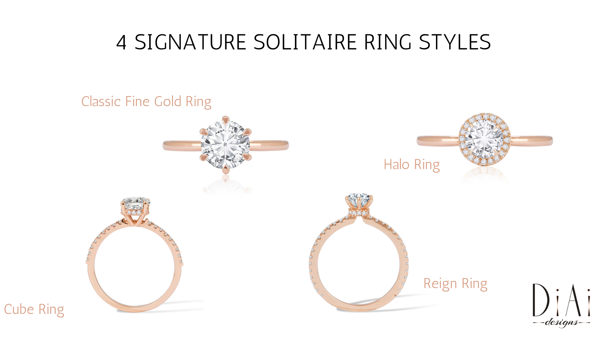 4 Signature Solitaire Ring Styles – DiAi Designs India