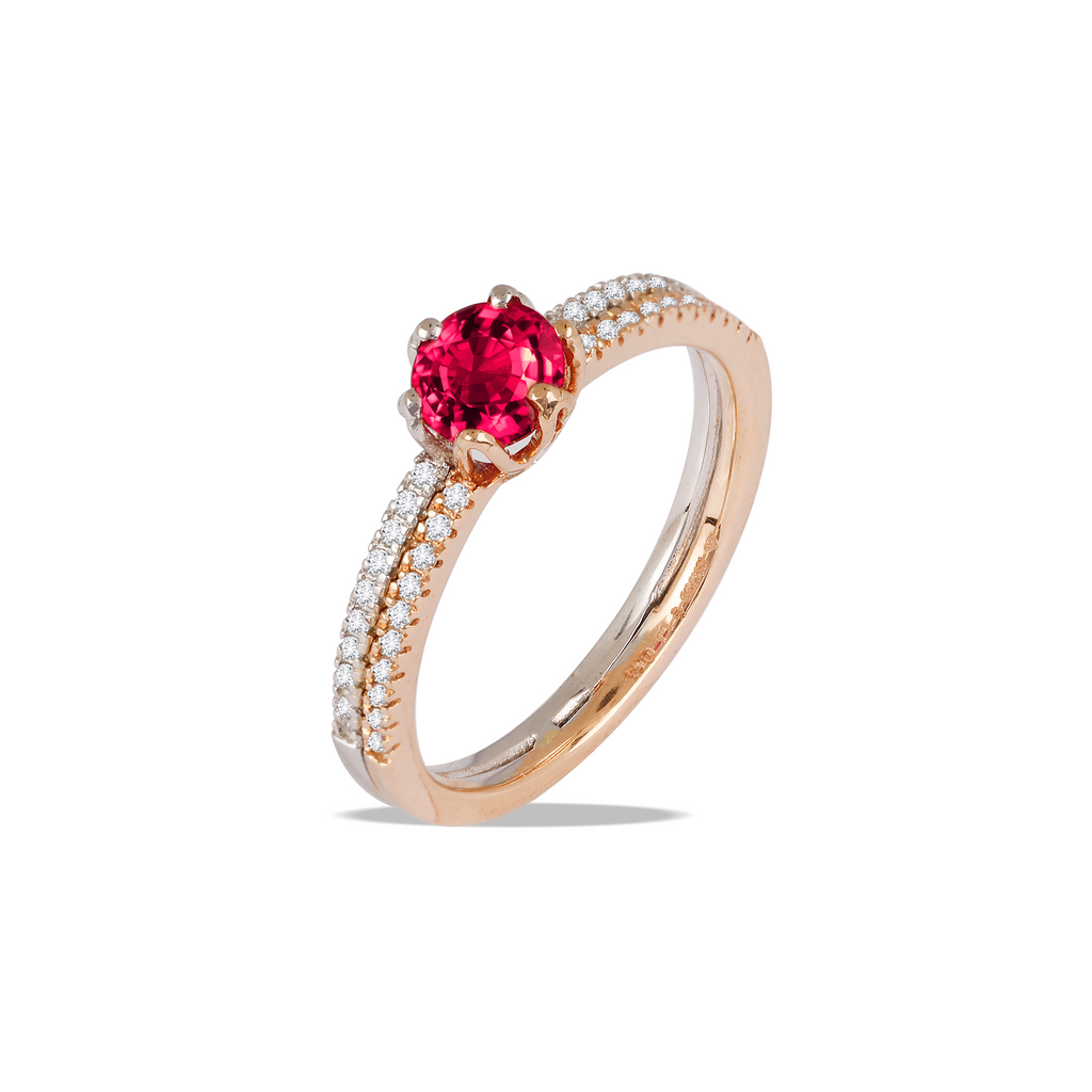 Lab-Grown Double Band Ruby Ring | DiAi Designs