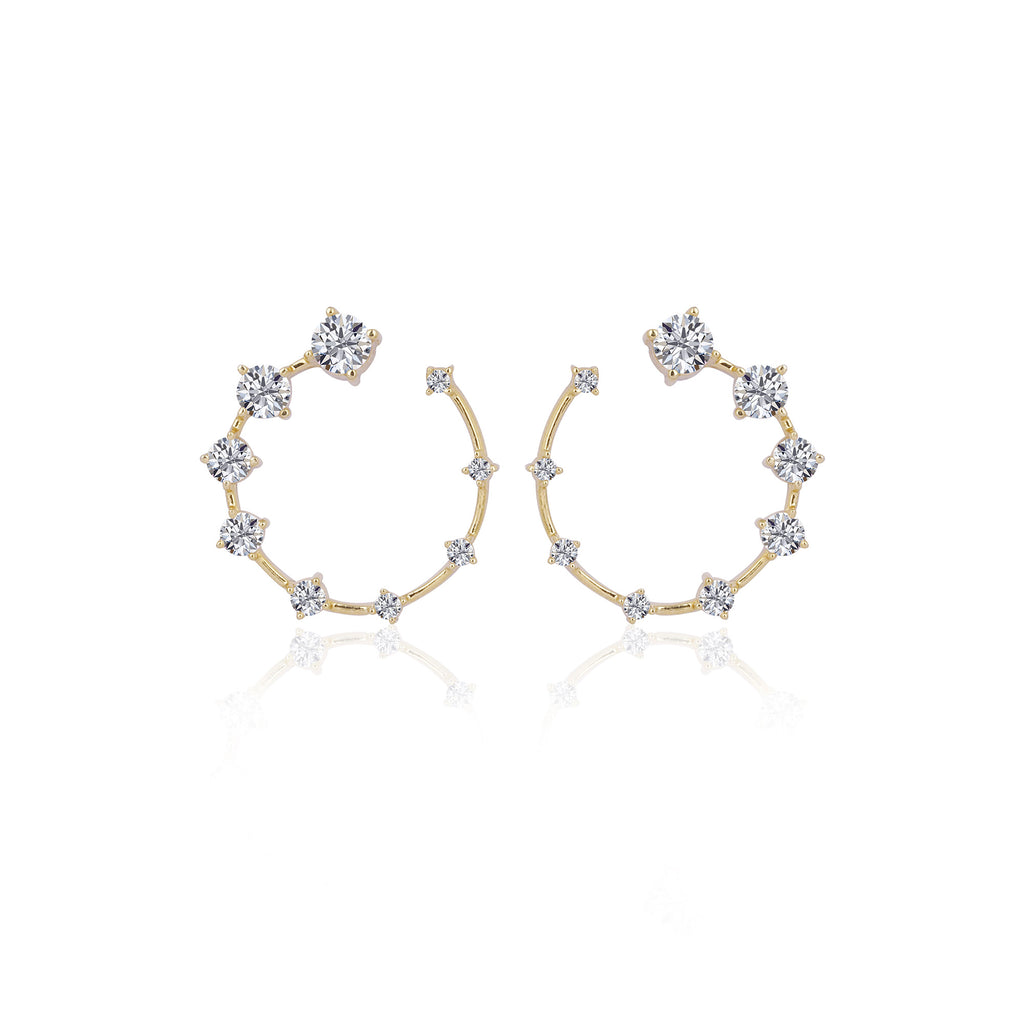 Graduation Diamond Hoops